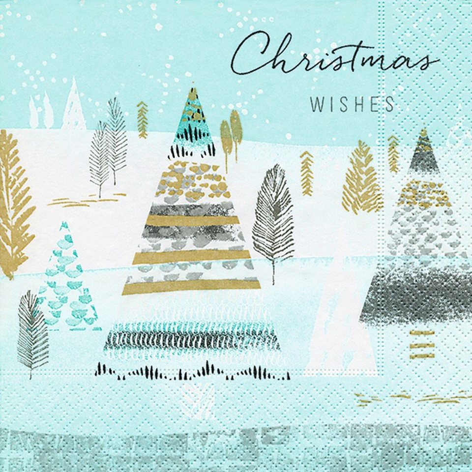 Home Fashion Papierserviette 20 Servietten Scribbled Trees 33x33cm 20 St