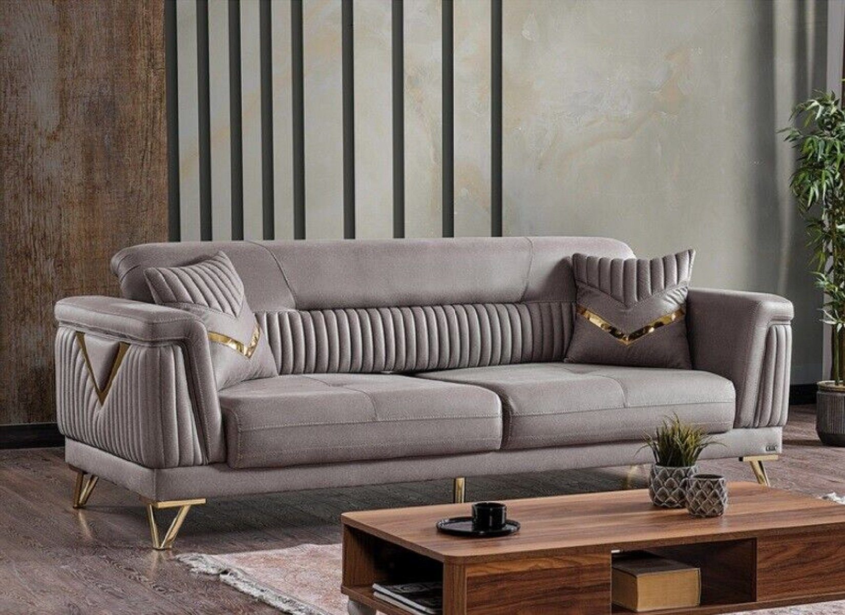 Jvmoebel 3 Sitzer Sofa Couch Polster 3 Sitzer Textil Sofas Couchen
