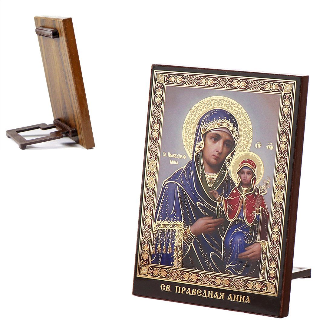 NKlaus Bild Ikone Heilige Anna Holz 8x6 Анна Праведная 2 Икона, Religion