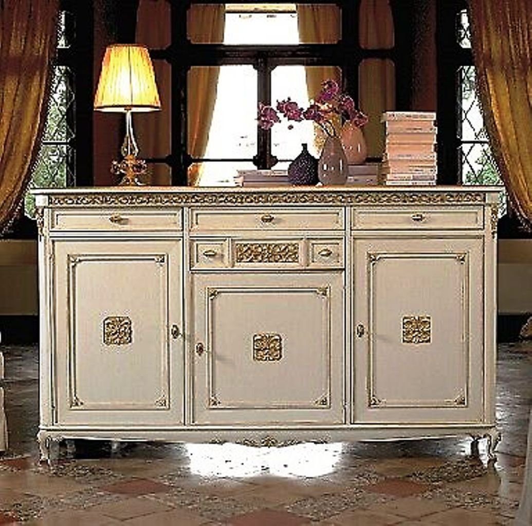 Jvmoebel Sideboard Sideboard Weiß Anrichte Kommode Schubladen Holz Mit