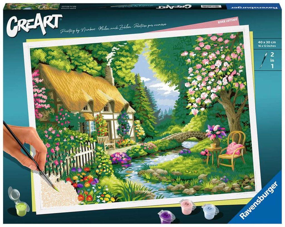 Ravensburger Malen nach Zahlen CreArt, River Cottage, Made in Europe; FSC® - schützt Wald ...