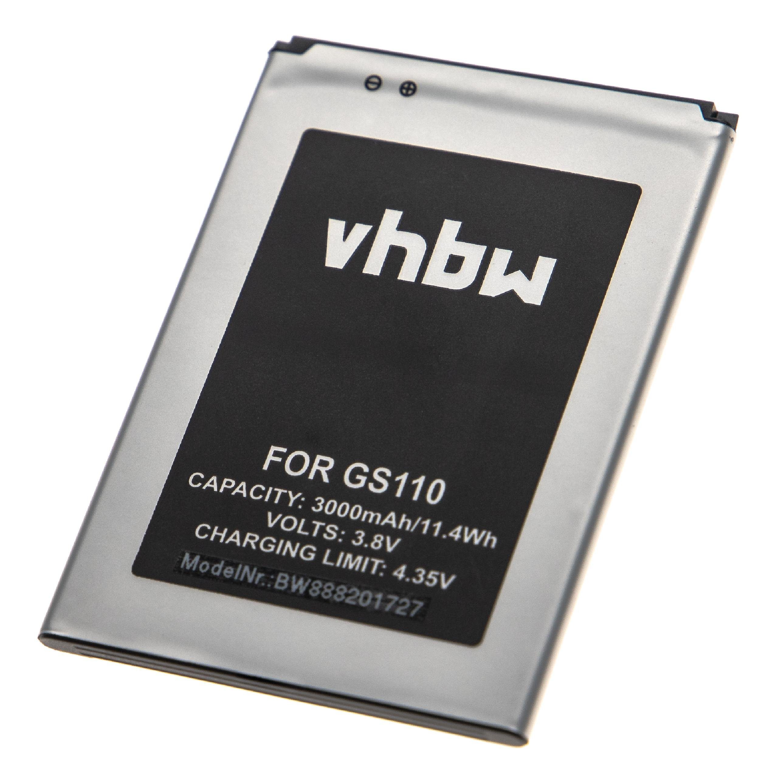 vhbw passend für Gigaset GS110 Mobilfunk (3000 mAh, 3,8 V, Li-Ion) Smartphone-Akku Li-Ion 3000 ...