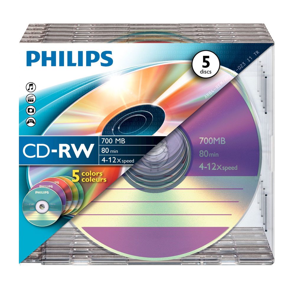 Philips CD-Rohling CD-RW Rohlinge 80Min 700MB