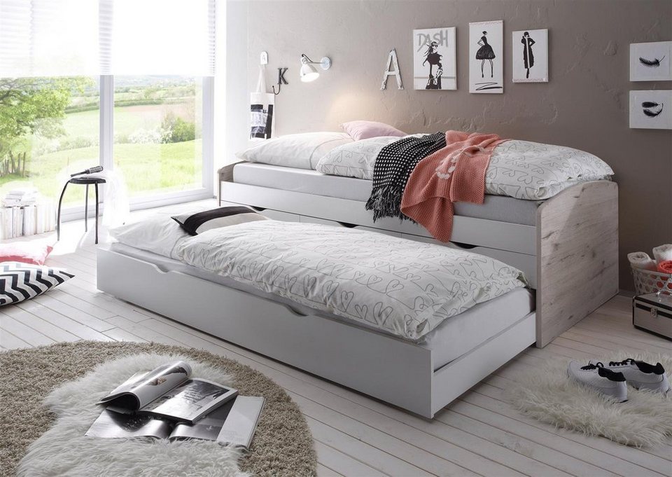 Möbelando Bett Georgina Modernes Bett Aus Spanplatte In Sandeiche