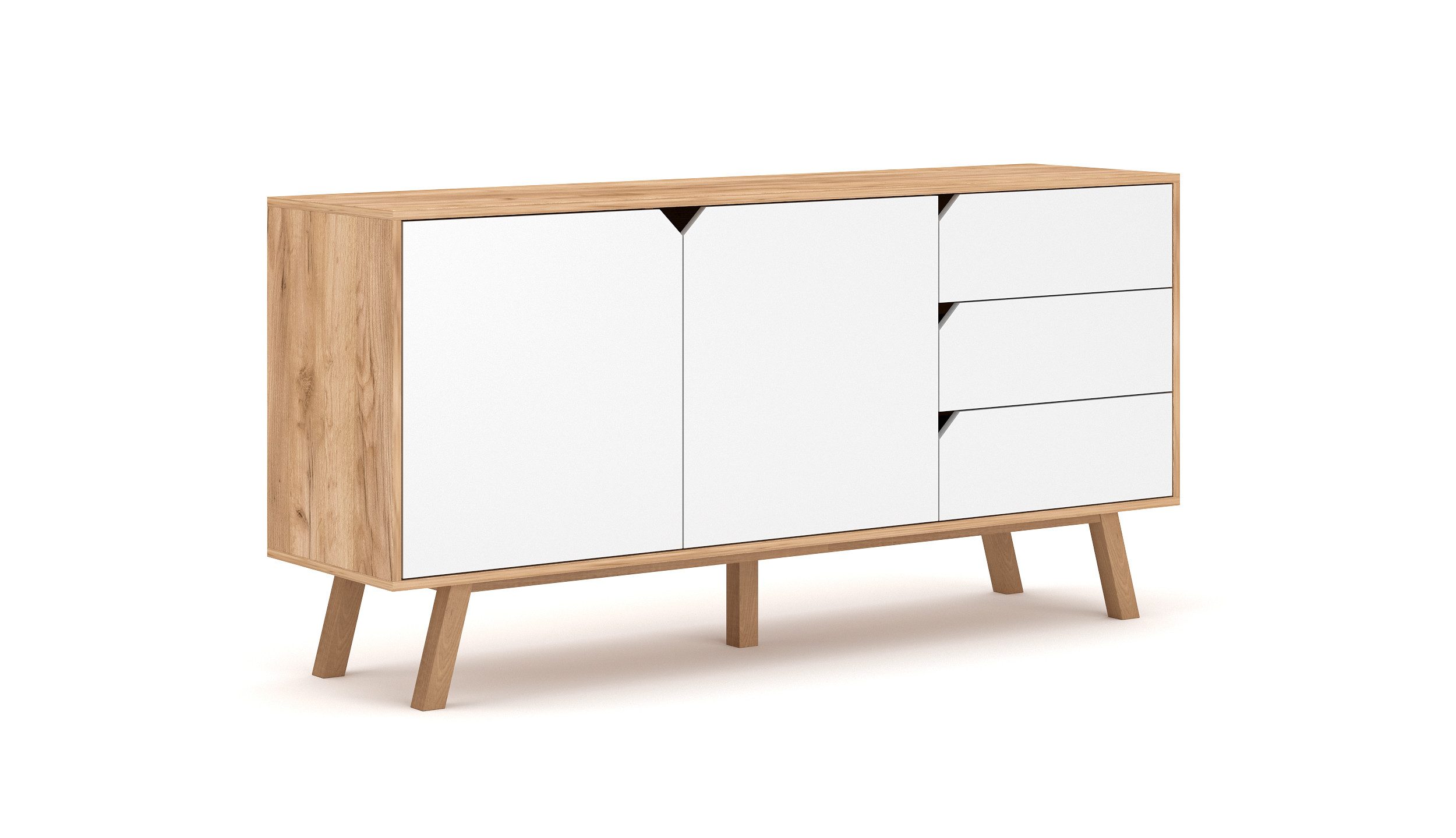 Vivente Möbel Sideboard Tokio Sideboard 3sk 2 Türen Mdf Front