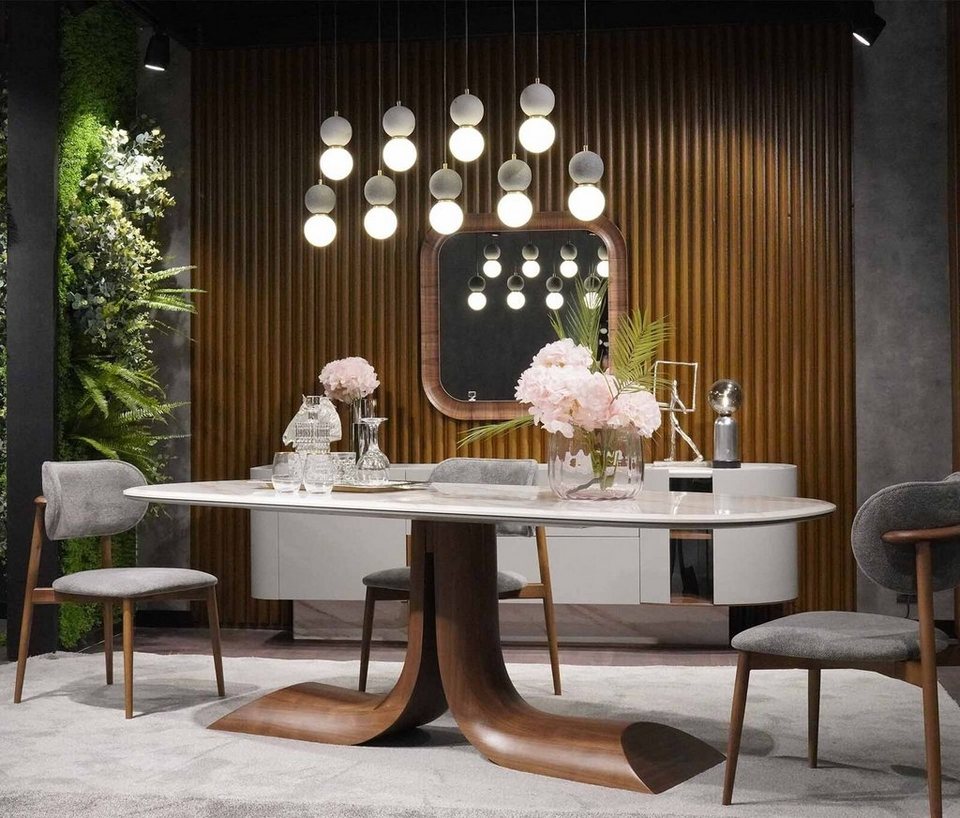 Jvmoebel Esszimmer Set Esszimmer Esstisch 4x Stühle Luxus Komplett Set