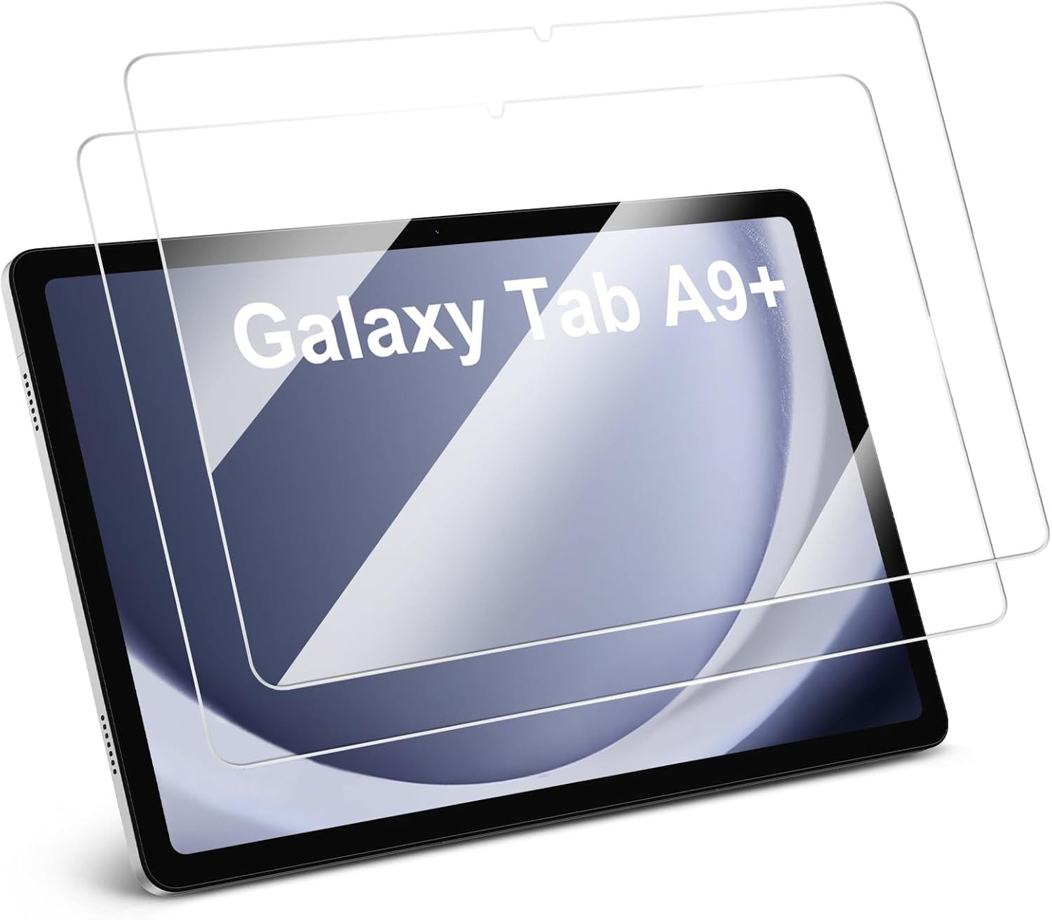 CLM-Tech Displayschutzglas 2x für Samsung Galaxy Tab A9+ Panzerfolie kristallklar für Samsung ...