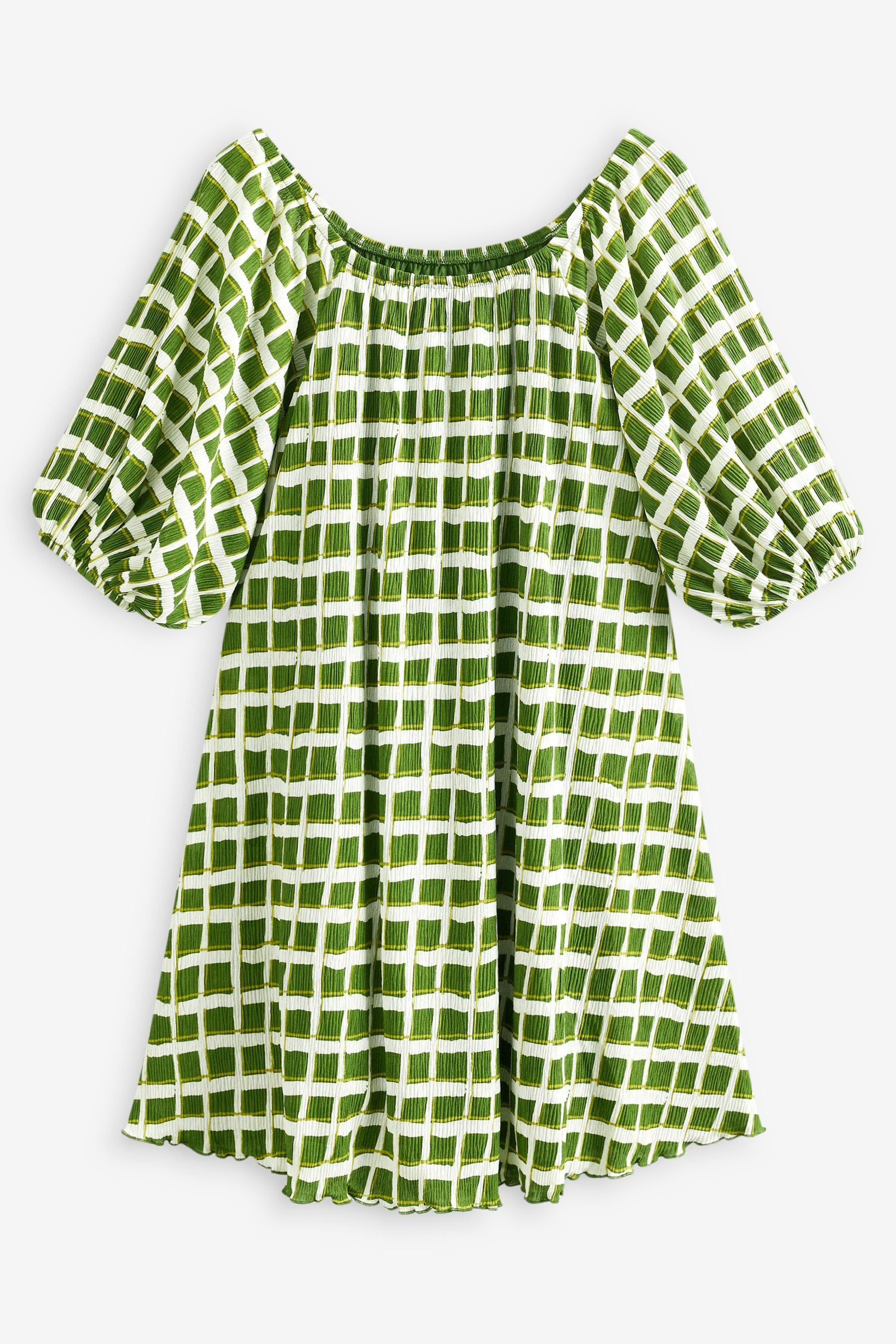 Next Sommerkleid Plissiertes Minikleid Mit Kurzen Puffärmeln 1 Tlg