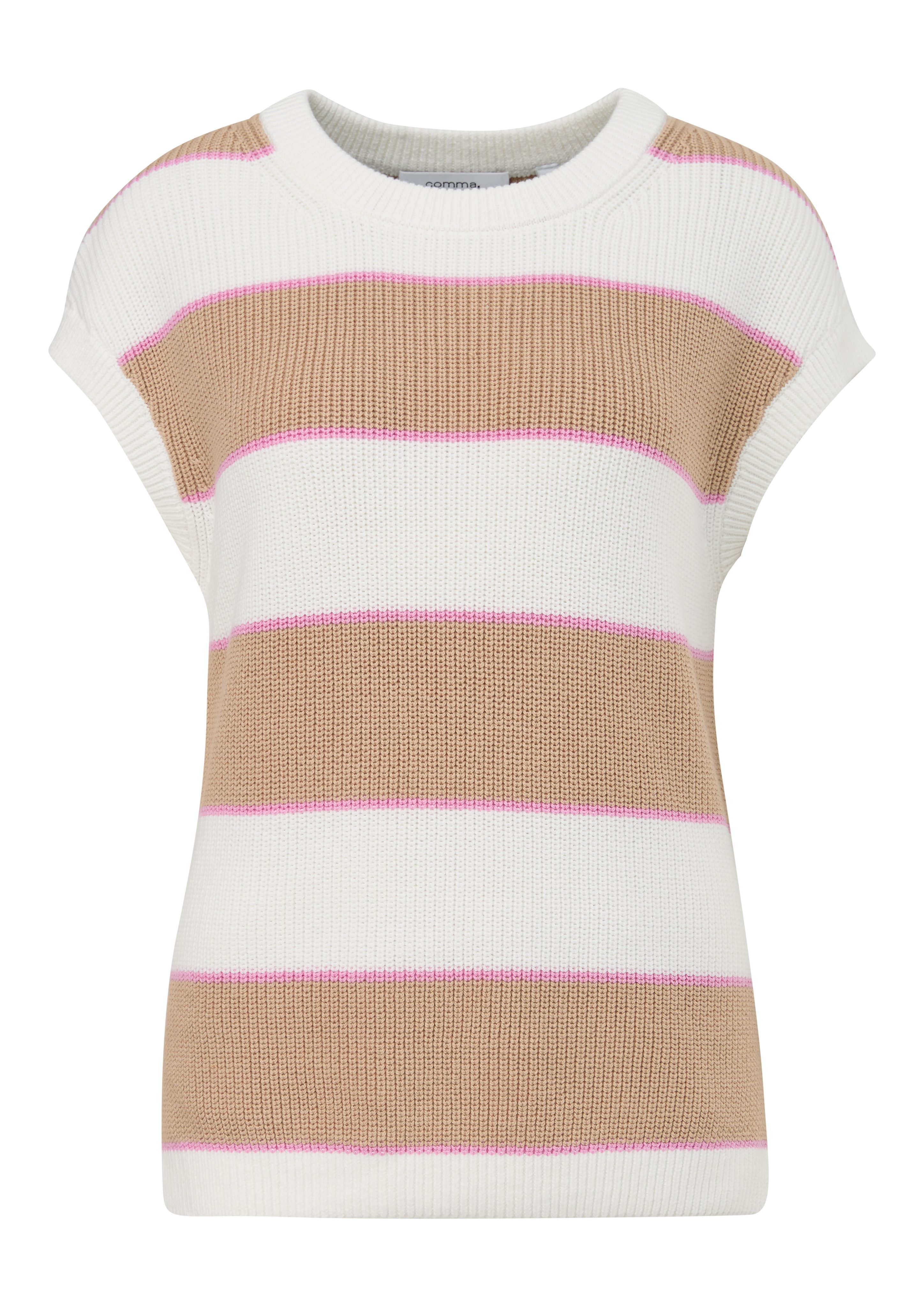 comma casual identity Pullunder Strickpullunder mit Rippstruktur, in weicher Qualität, Baumwolle ...