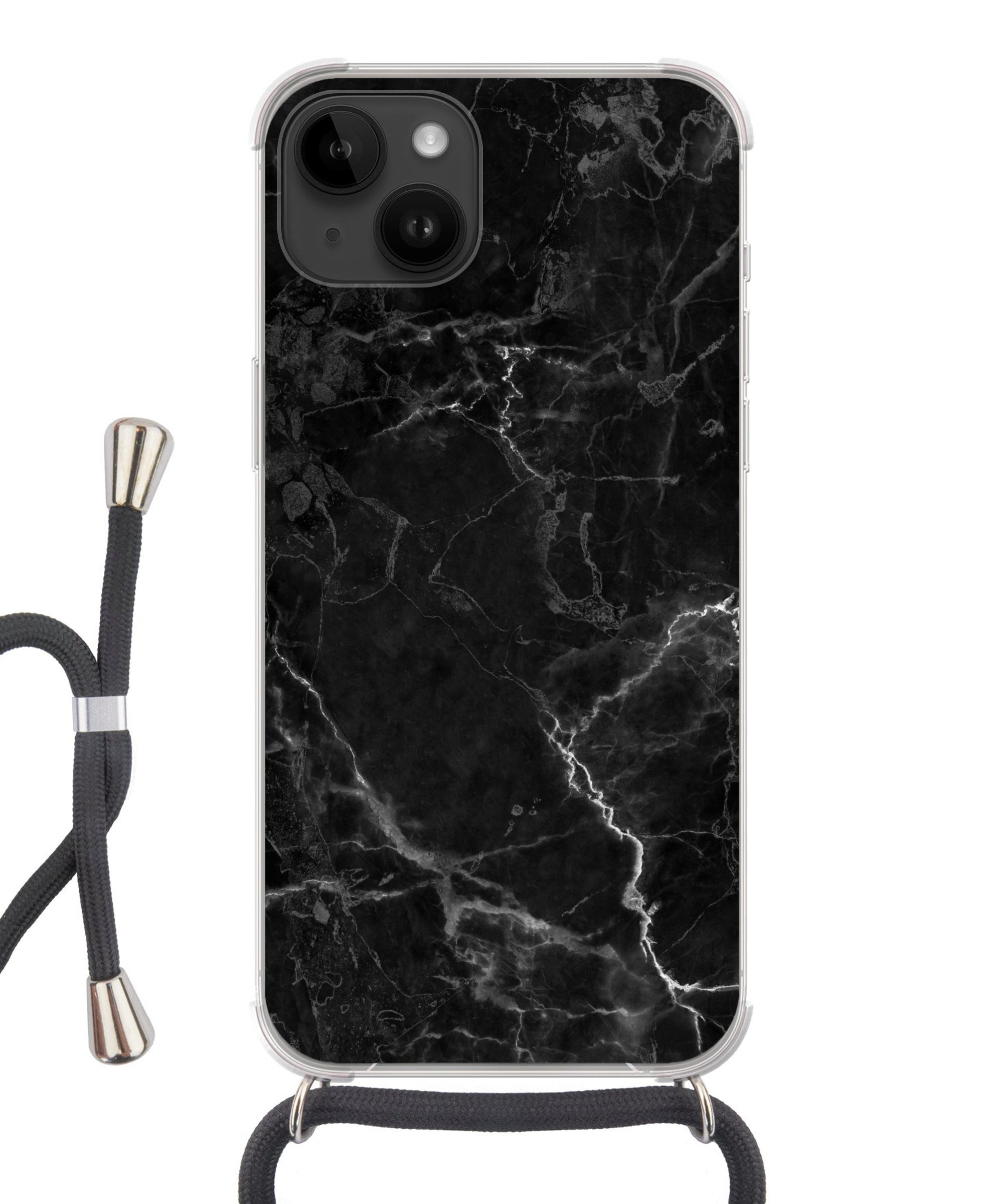 Muchowow Handyhülle Marmor Schwarz Weiß Textur Marmoroptik