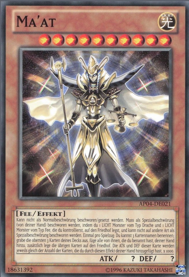 Recollectibles Sammelkarte Yugioh Karte Maat Deutsch Yu Gi Oh Karte