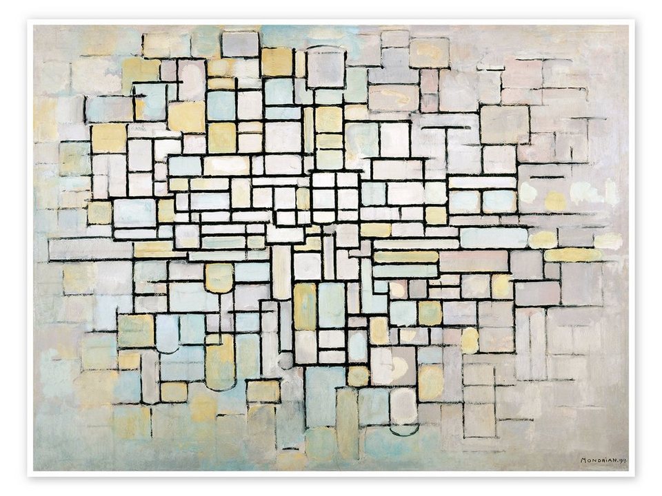 Posterlounge Poster Piet Mondrian Komposition Nr Ii 1913 Wohnzimmer