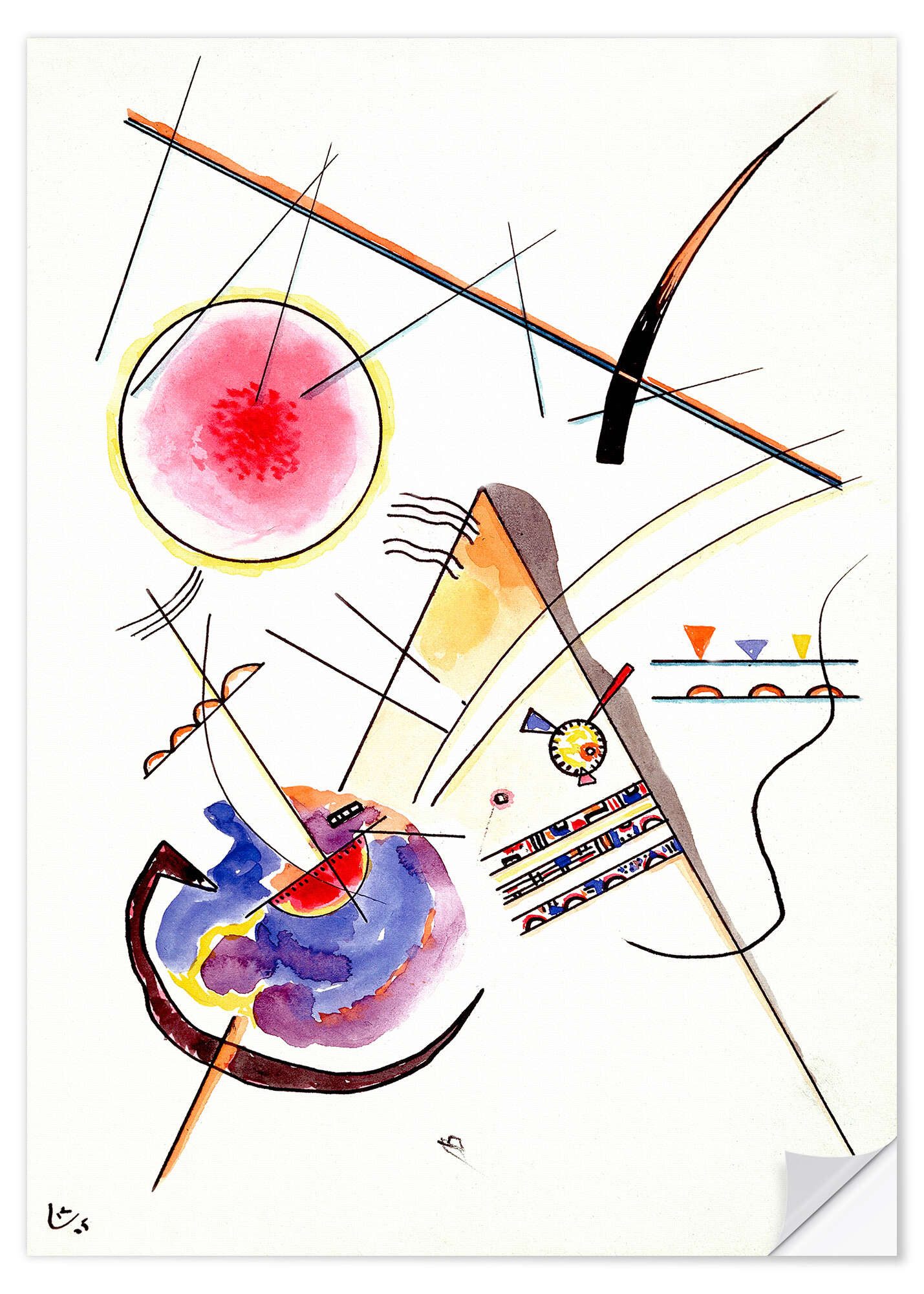Posterlounge Wandfolie Wassily Kandinsky Aquarell Aus Dem Gästebuch