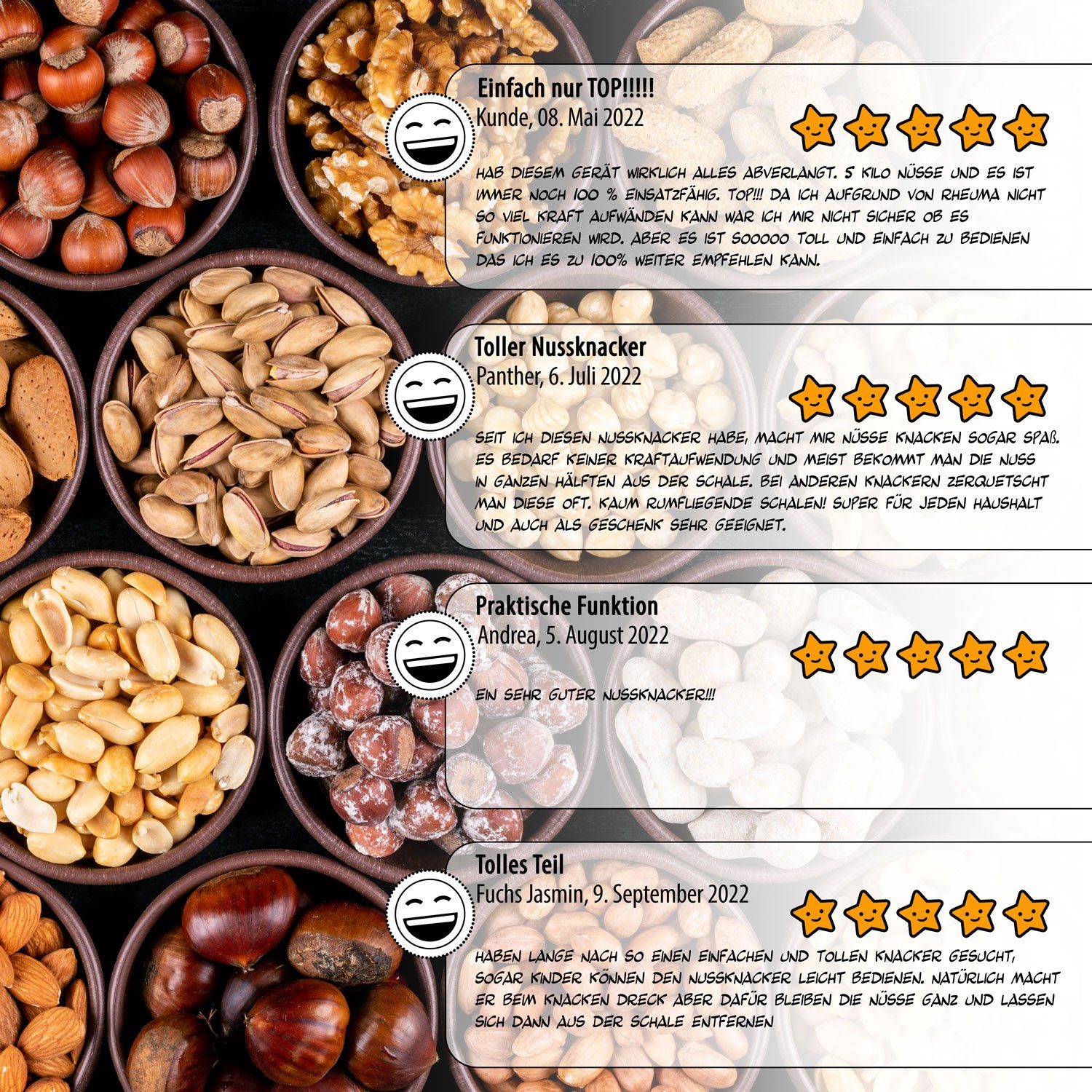 Goods+Gadgets Nussknacker Retro Nussknacker Hebel Edelstahl – Starker ...