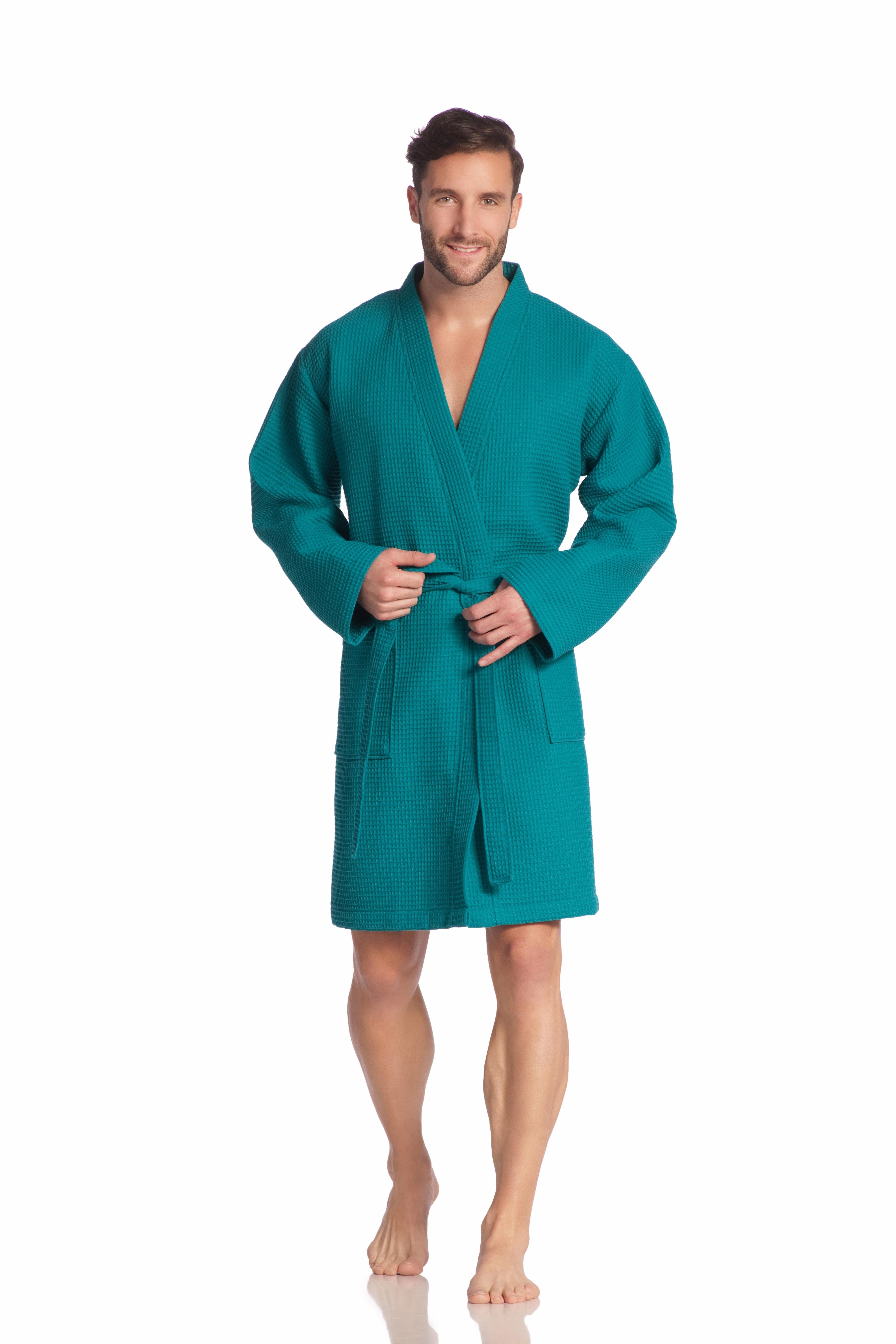 Vossen Unisex Bademantel Rom Kurzform Baumwolle Kimono Kragen