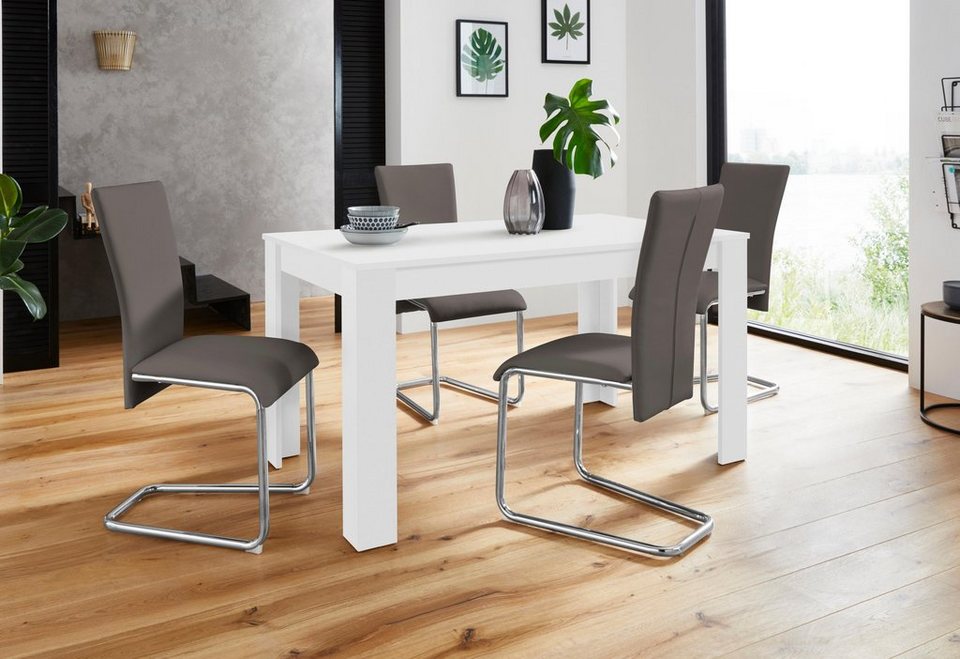 Homexperts Essgruppe Nick3 Mulan Set 5 Tlg Mit 4 Stühlen Tisch In