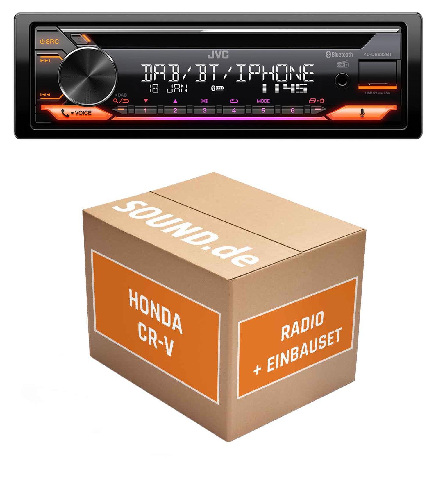 JUST SOUND best choice for caraudio Autoradio Einbauset JVC KD-DB922BT Honda CR-V 3 Autoradio