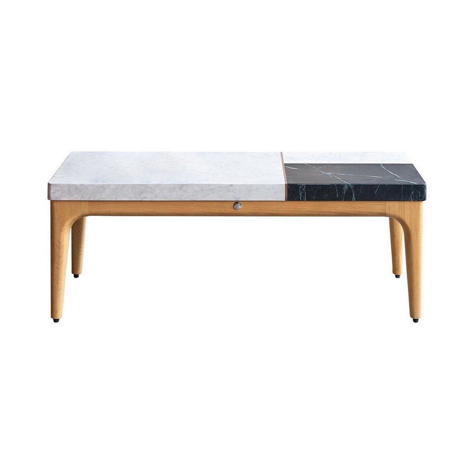 Tikamoon Couchtisch Stonepiet Couchtisch Aus Massivem Eichenholz Und