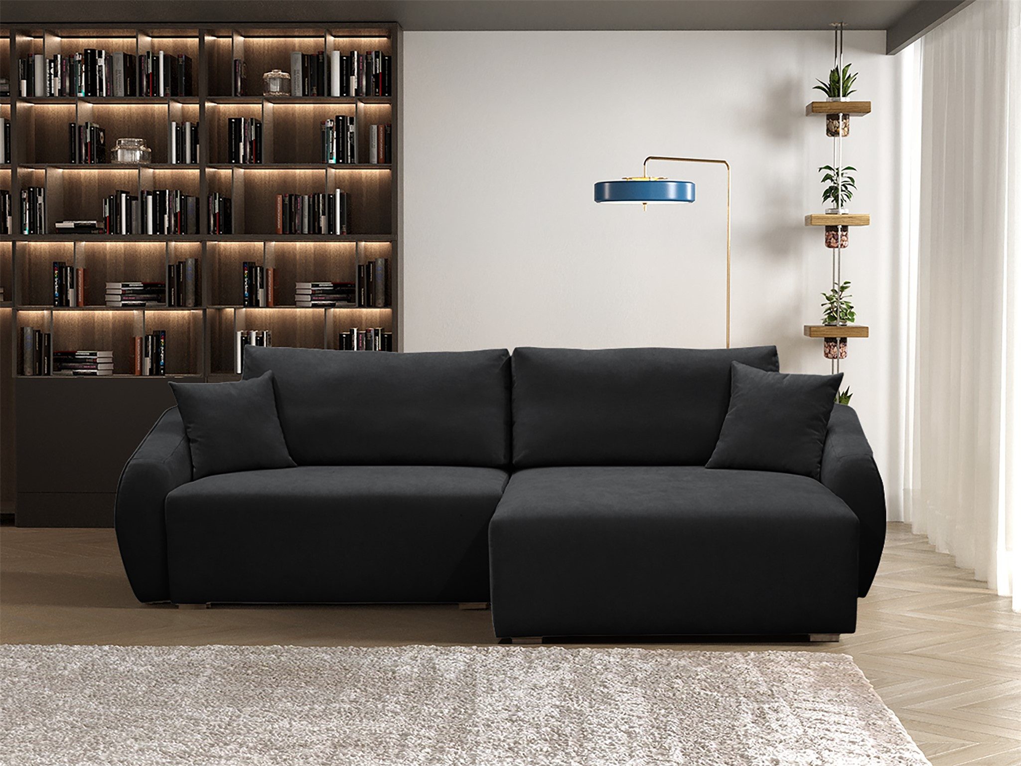 Fun Möbel Ecksofa Designersofa Sofa Elise In Stoff Wind Inkl 2 Rücken