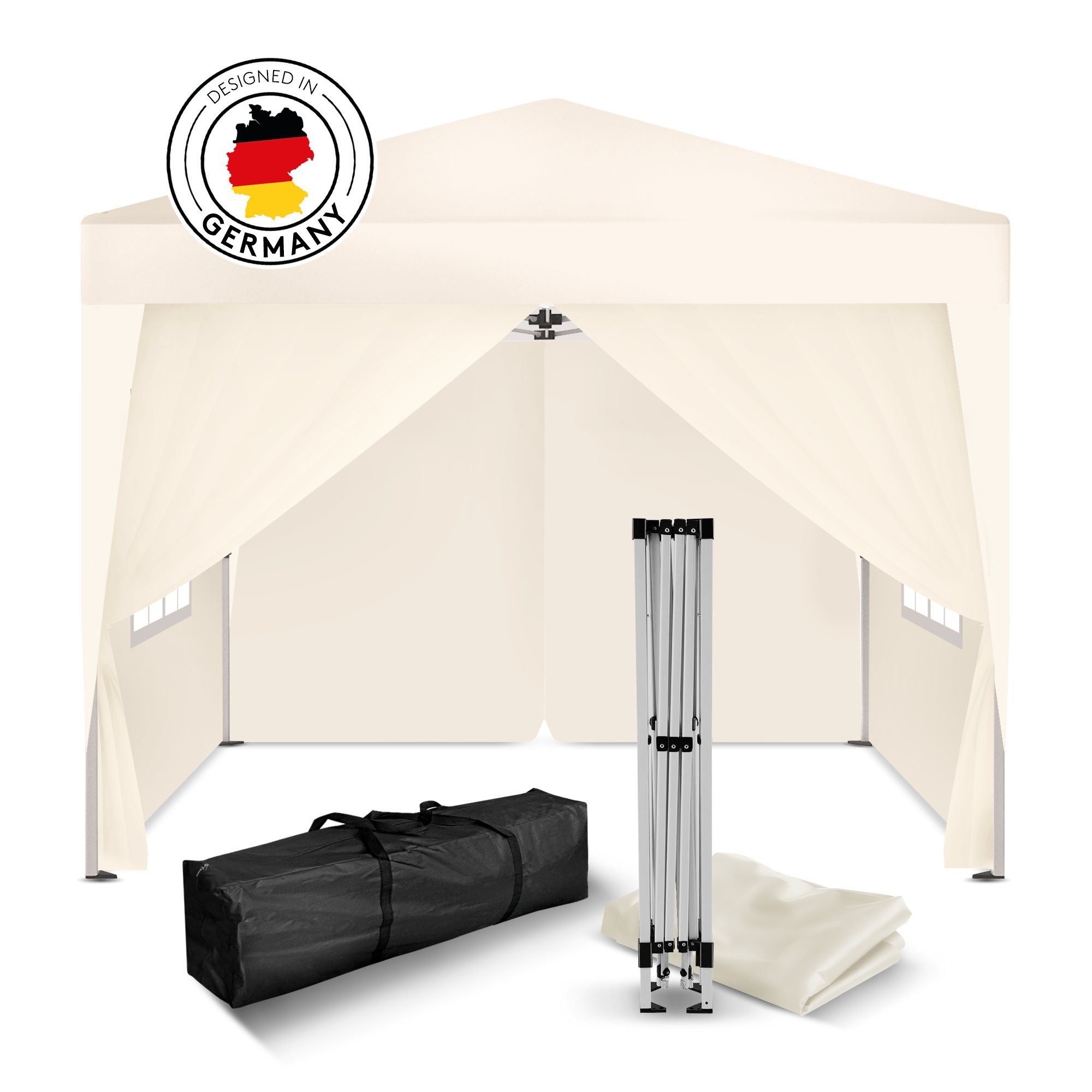 Kronenburg Partyzelt Faltpavillon 2x2 m wasserdicht - Partyzelt stabil ...