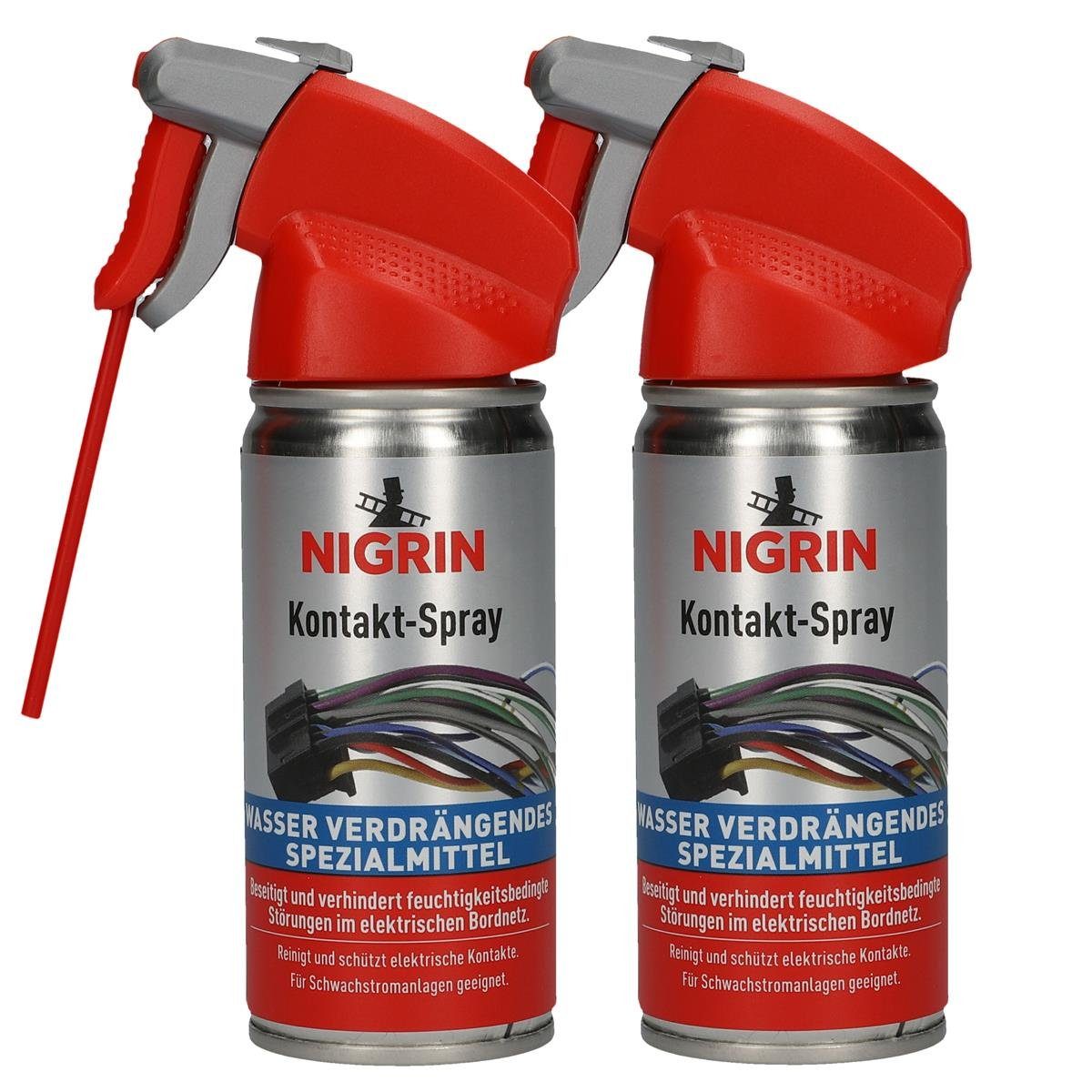 NIGRIN Multifunktionsöl NIGRIN Kontakt-Spray 100ml - Wasser verdrängendes Spezialmittel (2er P