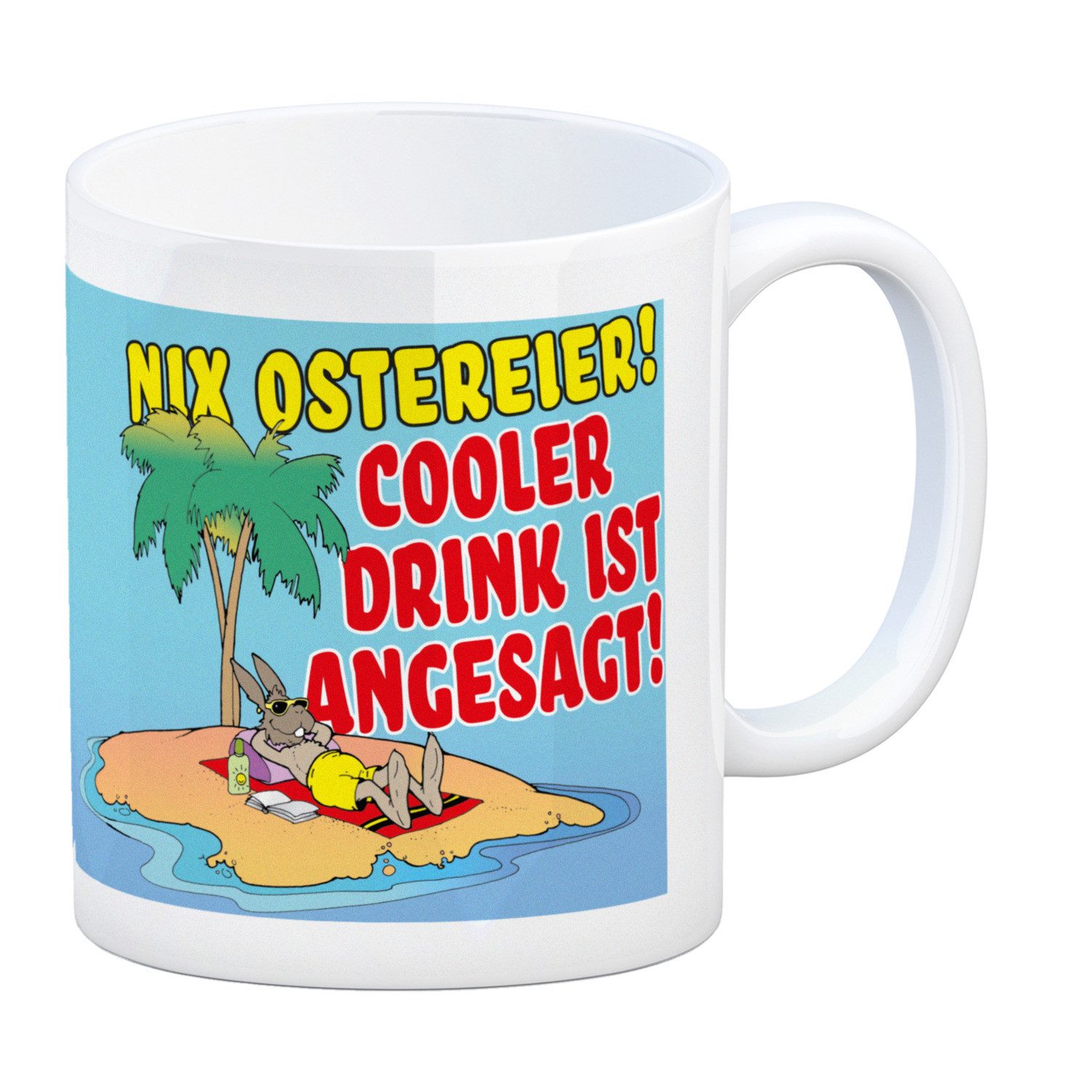 Speecheese Tasse Osterhase Im Urlaub Kaffeebecher Mit Spruch