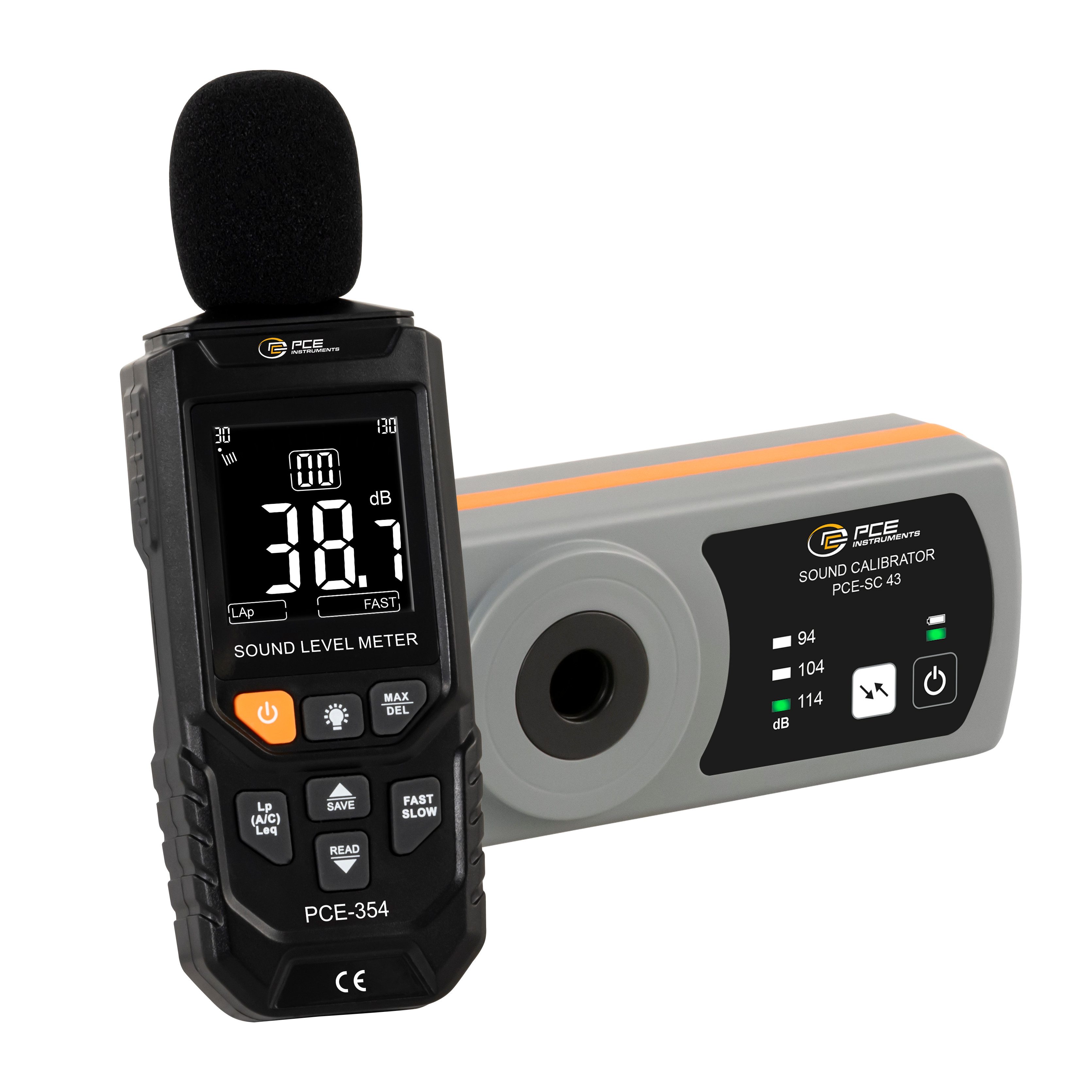 PCE Instruments Schallpegelmessgerät PCE Instruments Schallpegelmeter-Set PCE-354-SC43
