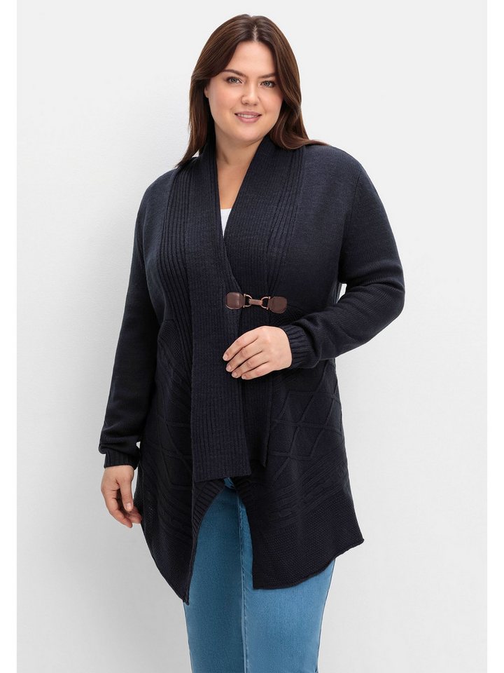 Sheego By Joe Browns Longstrickjacke Große Größen Mit Schalkragen Und
