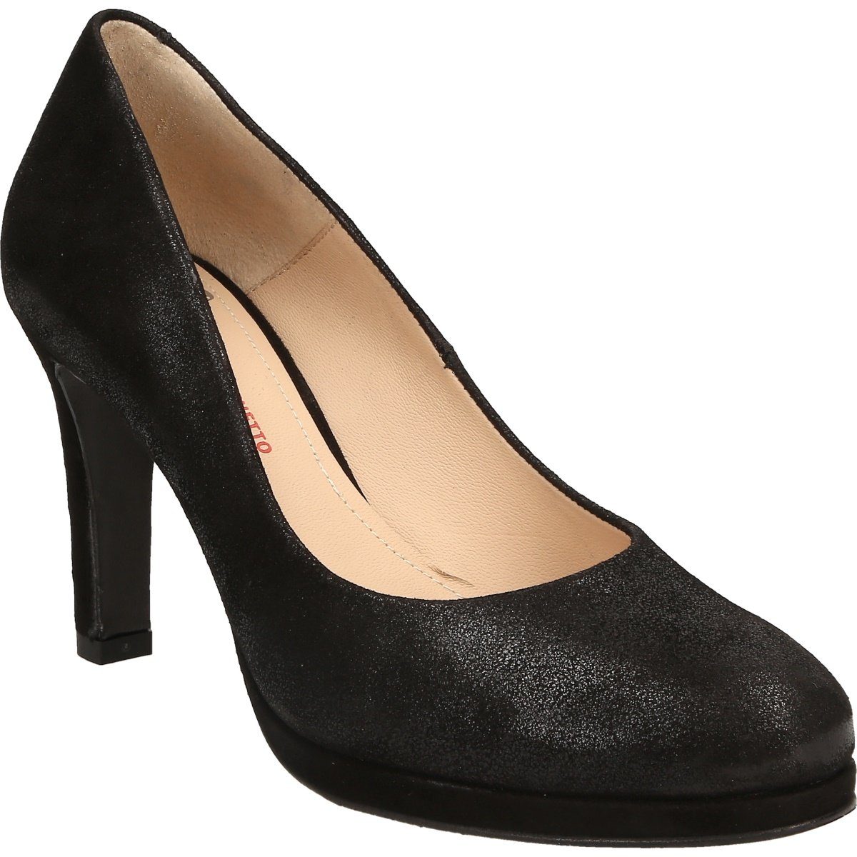 Perlato 10812 Pumps, Obermaterial: Veloursleder / Metallisiertes Leder