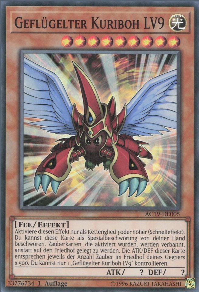 Recollectibles Sammelkarte Yugioh Karte Geflügelter Kuriboh Lv9 Deutsch