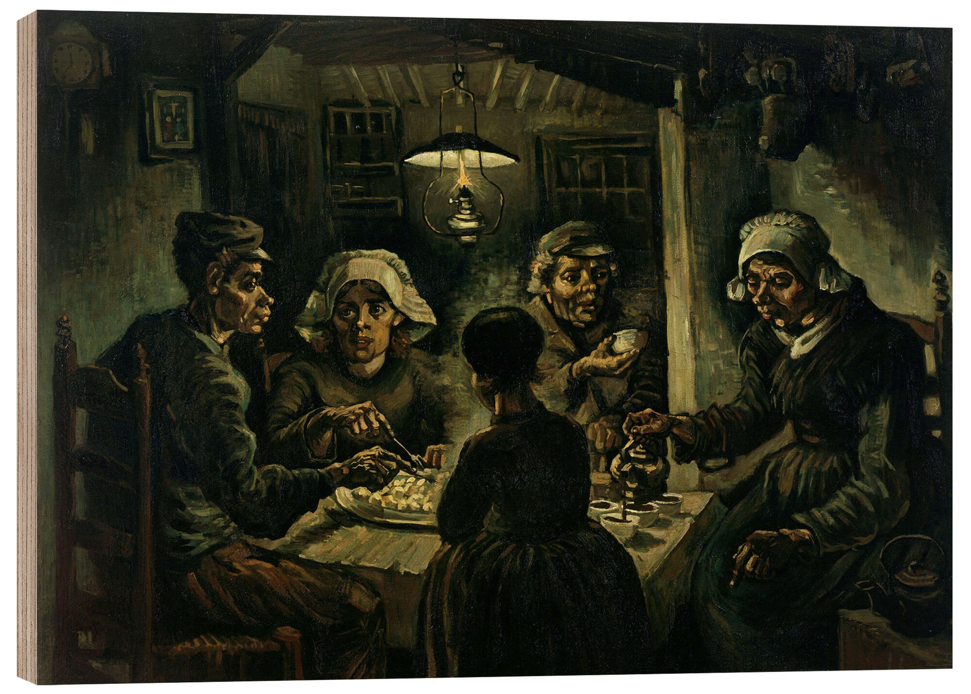 Posterlounge Holzbild Vincent Van Gogh Die Kartoffelesser 1885