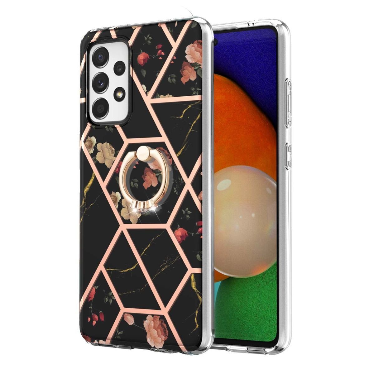 Wigento Handyhülle Für Samsung Galaxy A53 5g Silikon Case Tpu Mit Ring