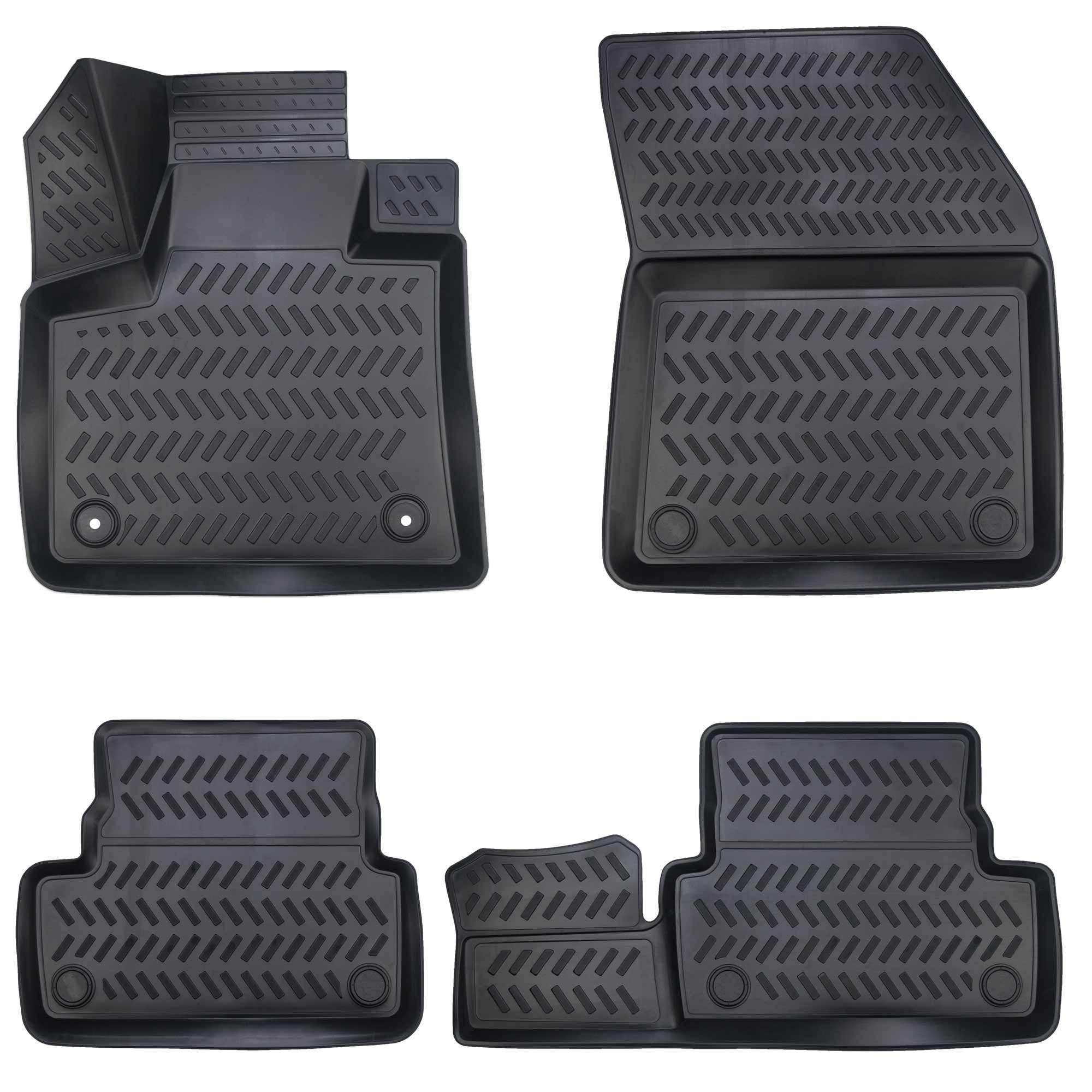 ELMASLINE Auto-Fußmatten Gummi (4 St), für OPEL GRANDLAND (2017-2024) - 3D Gummimatten - Zubehör ...