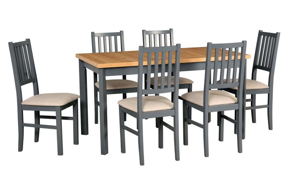 Feldmann Wohnen Esszimmer Set Nilo7 Nilo7 7 St Esszimmer Set