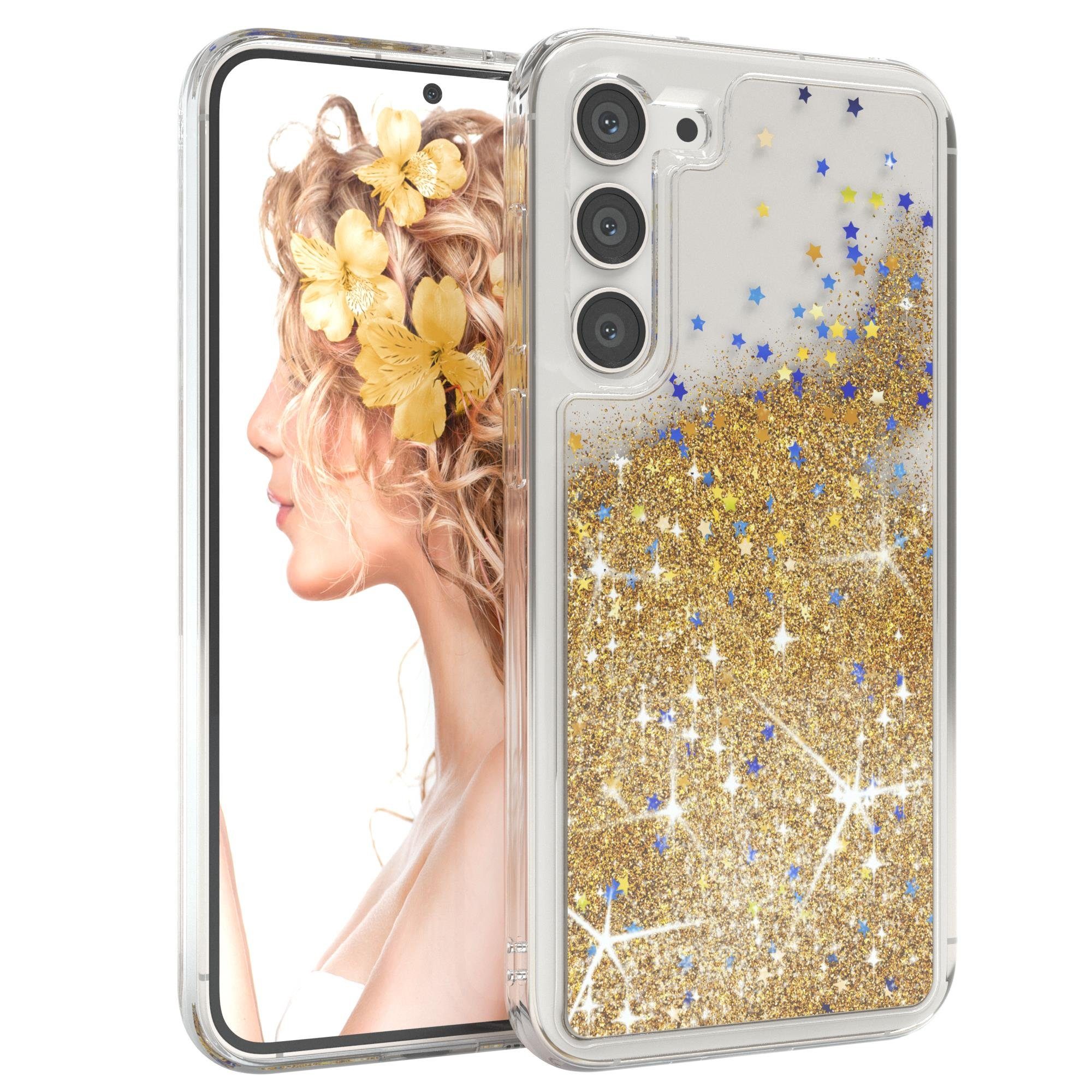 Eazy Case Handyhülle Liquid Glittery Case Für Samsung Galaxy S23 Plus