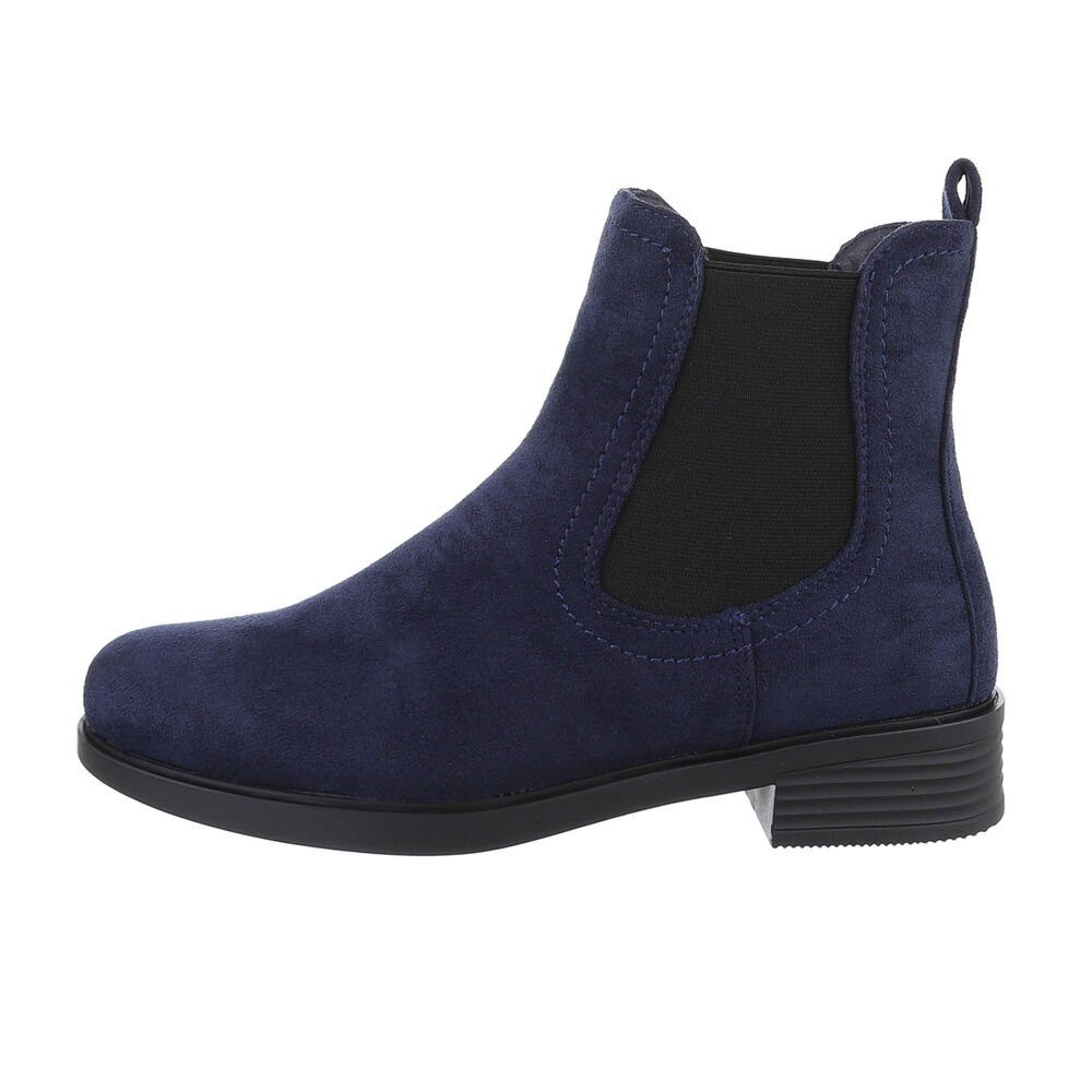 Ital-Design Damen Chelsea Elegant Stiefelette (84206499) Blockabsatz ...