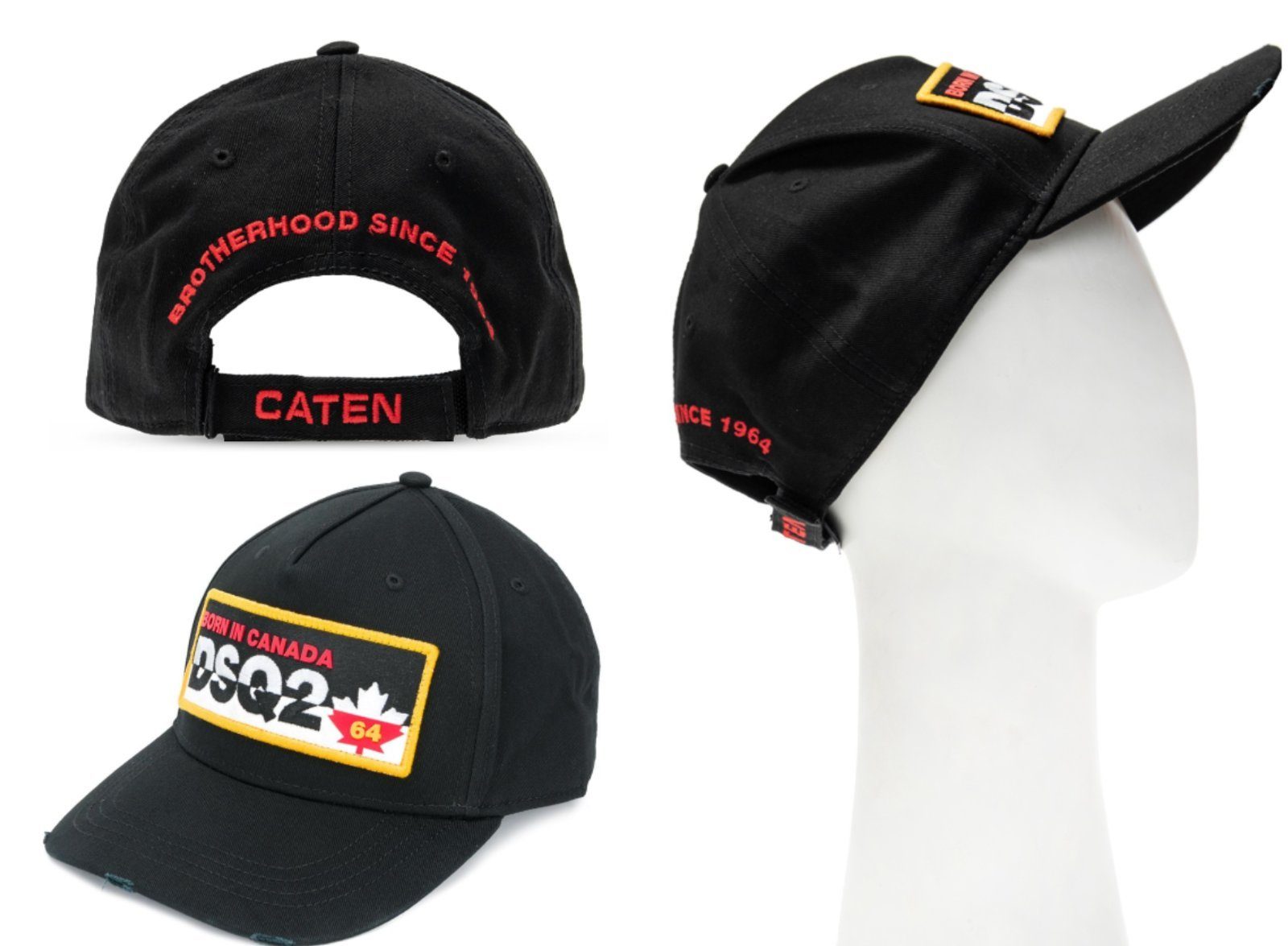 Dsquared2 Baseball Cap Dsquared2 Iconic Leaf 64 Oversized Patch ...