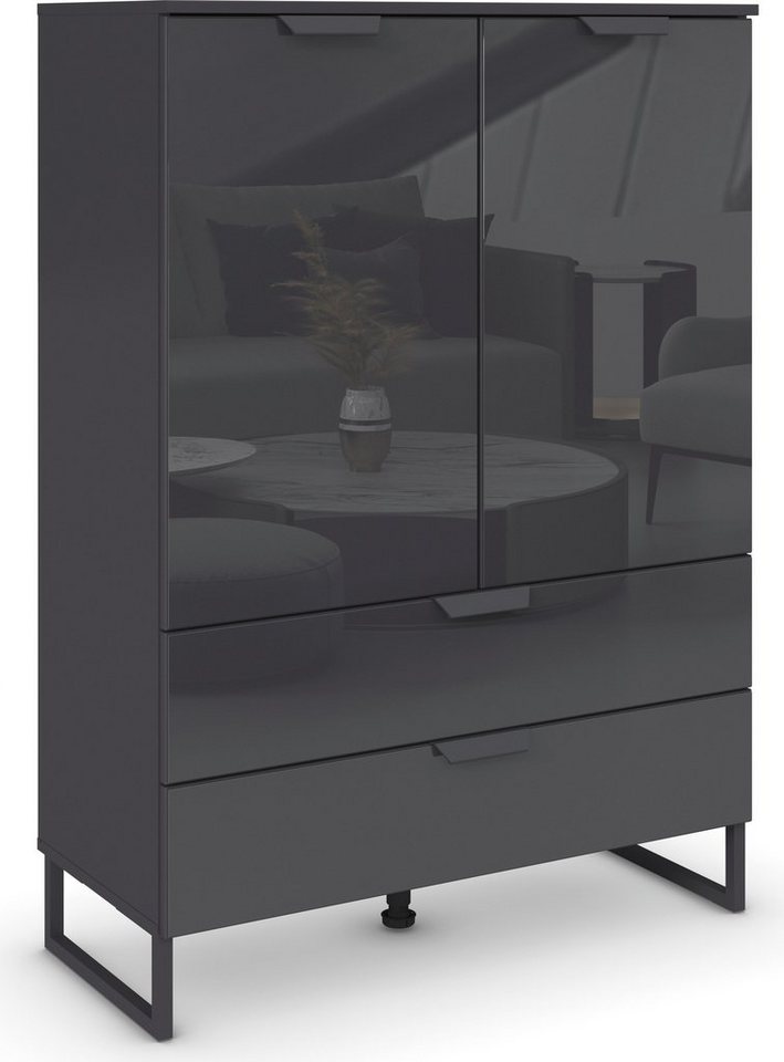Rauch Hochkommode Modern By Aditio Mit Glasfront Und Kufenfuß 2