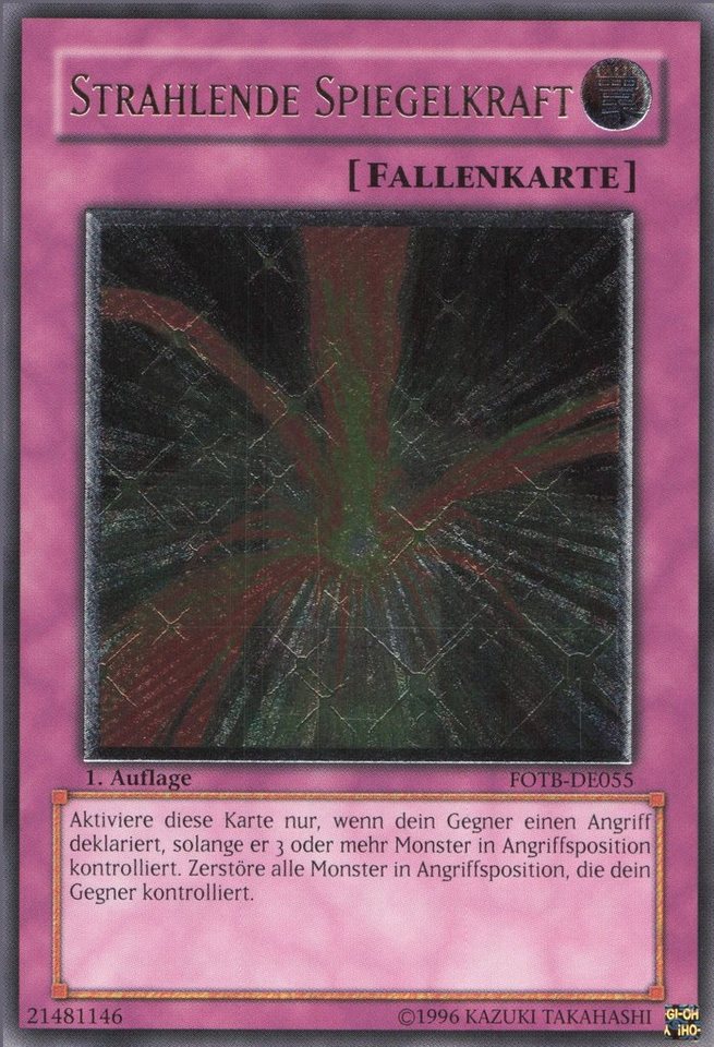 Recollectibles Sammelkarte Yugioh Karte Strahlende Spiegelkraft V 2