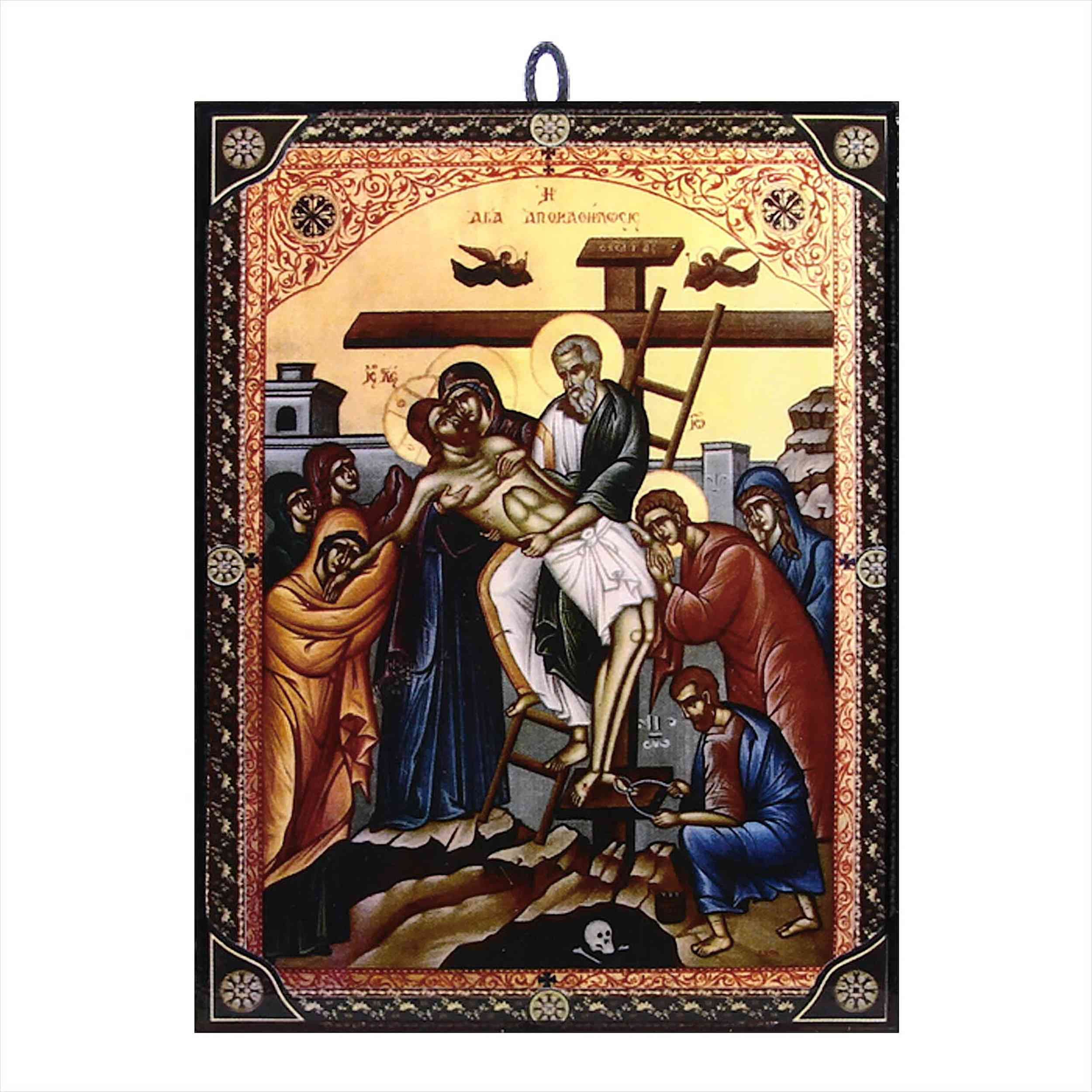 NKlaus Bild Ikone Kreuzabnahme Jesu Christi Zertifizierte Reproduktion aus Grieche, Religion