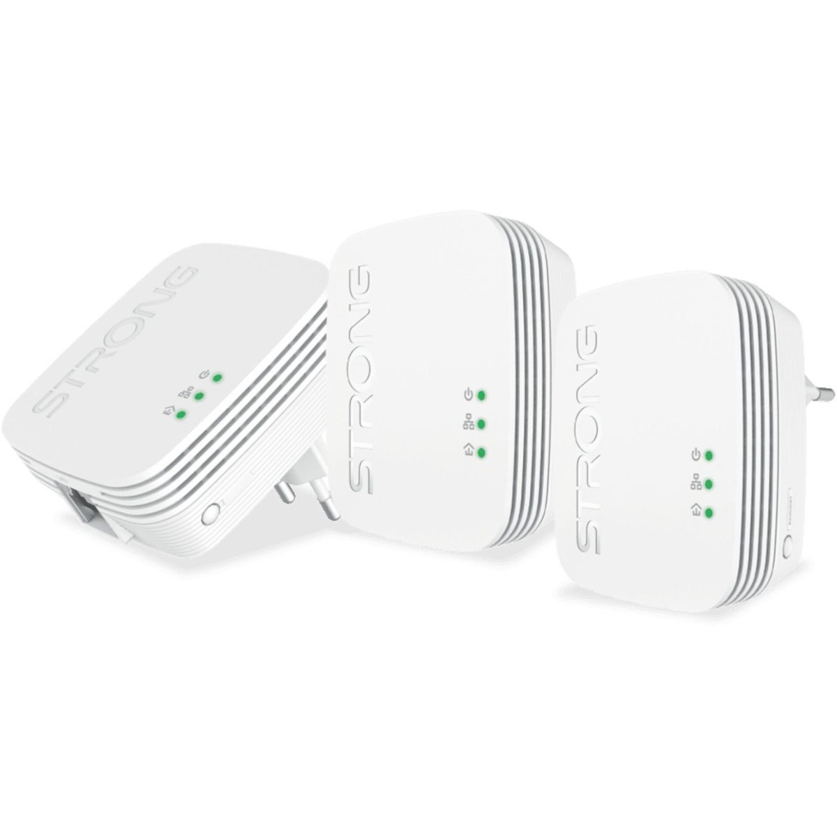 Strong POWERLINE 600 Triple Kit Mini Netzwerk-Adapter