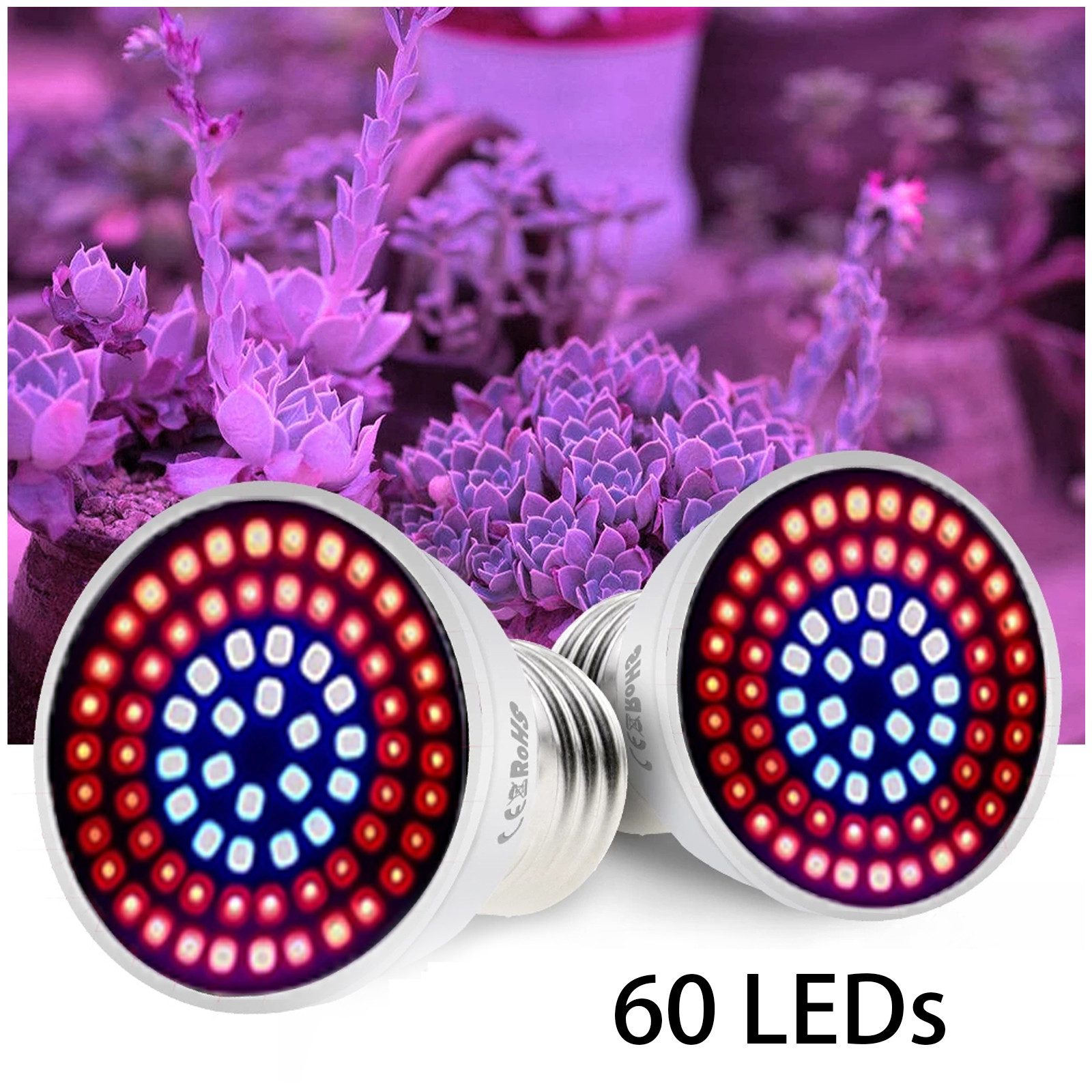 MUPOO Pflanzenlampe LED Pflanzenwachstum-Glühbirne,Grow light( Rot,Blau,UV,IR) Leuchtmittel, E26 ...