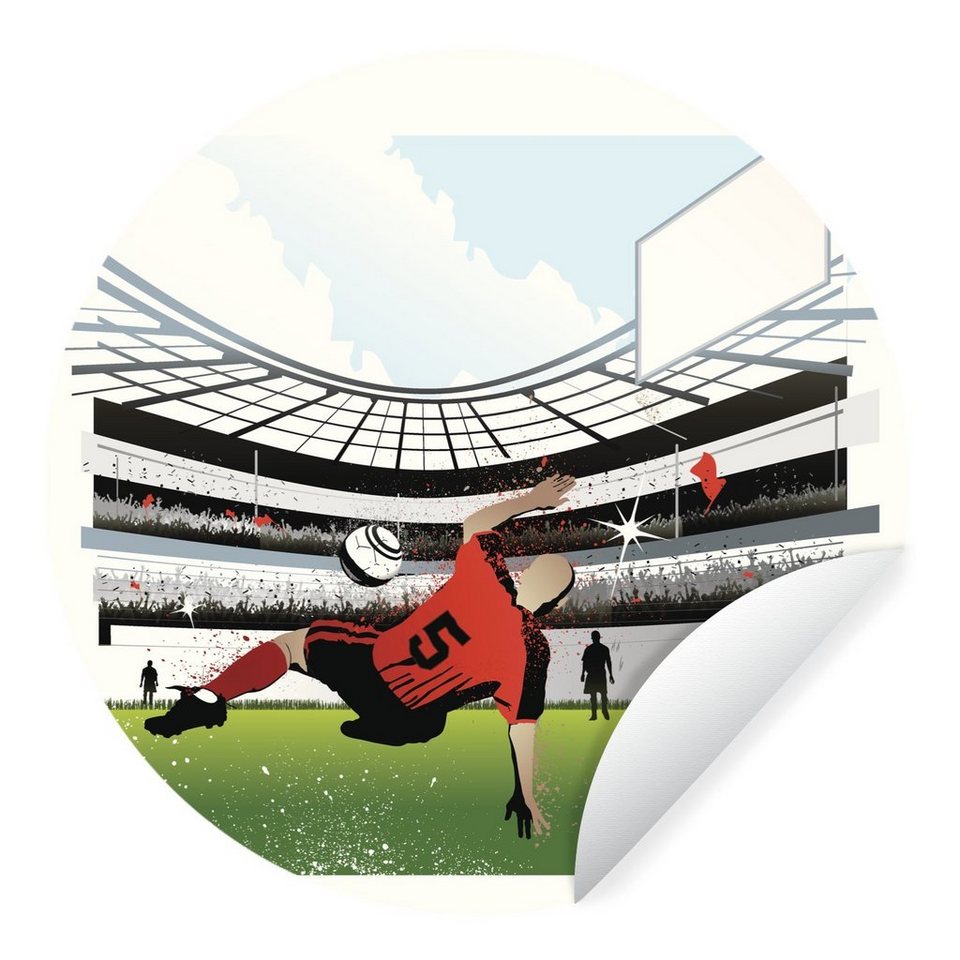 Muchowow Wandsticker Eine Illustration Einer Aufnahme Im Fußballstadion