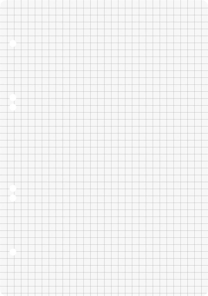 BRUNNEN Ringbuchmappe 5X BRUNNEN 1066332 Ringbucheinlagen, A5, kariert, weiß, 100 Blatt