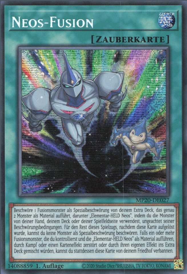 Recollectibles Sammelkarte Yugioh Neos Fusion Yu Gi Oh Mp20 De027