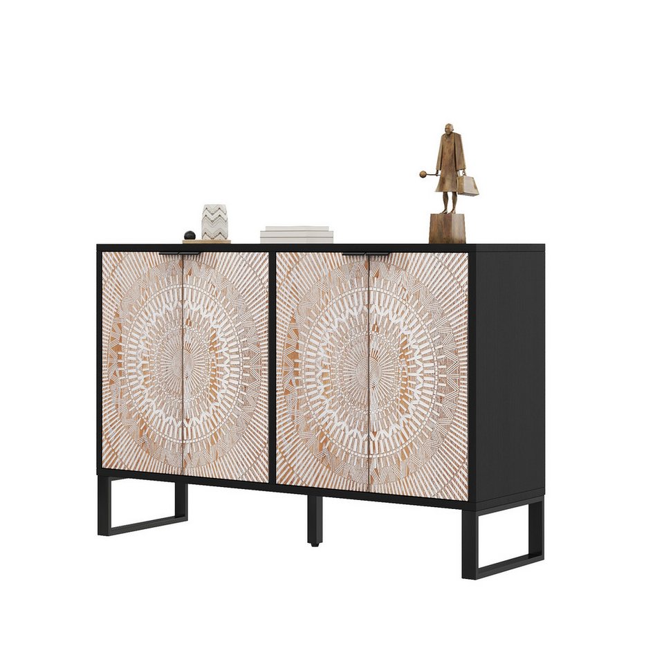 Gotagee Sideboard Schrank Beistellschrank Vier Türen Innenregalen