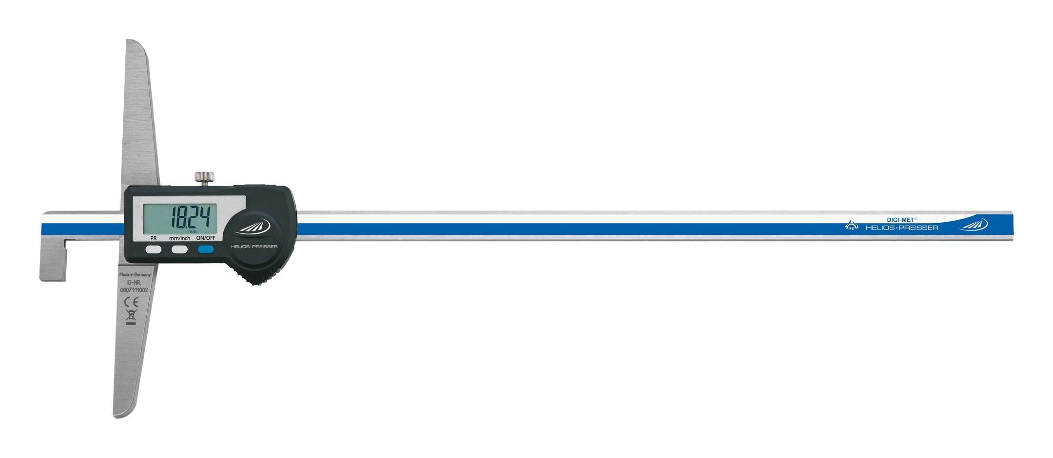 HELIOS PREISSER Messschieber, Tiefenmessschieber DIGI-MET 500 mm IP67 mit abgesetzter Messstange