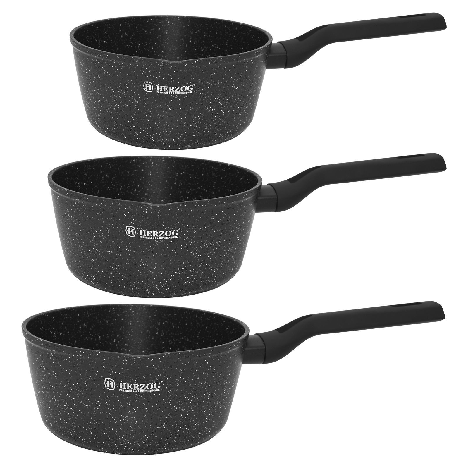 Kitchen Pro + Kochtopf 6-teiliges Kochtopfset – Stapelbarer Topf ...
