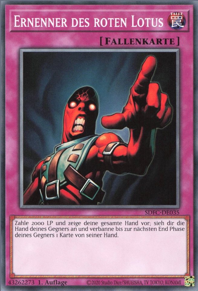Recollectibles Sammelkarte Yugioh Karte Ernenner Des Roten Lotus Yu Gi