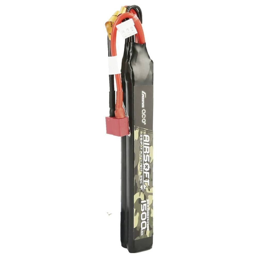 Gens ace 25C 1500mAh 2S1P 7.4V Nunchuck 2X Airsoft Gun Lipo Battery ...